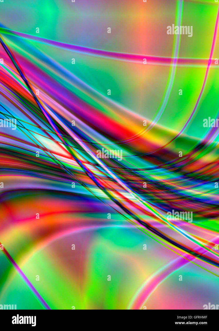 Background with intersecting illuminated stripes and waves Stock Photo ...