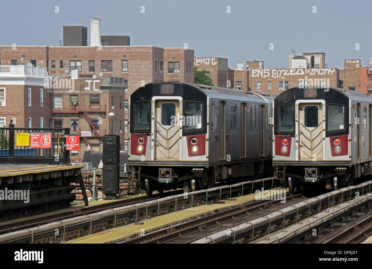 Two trains passing hi-res stock photography and images - Alamy