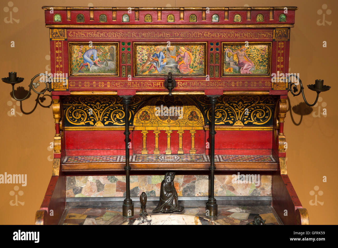 UK, England, Bedfordshire, Bedford, The Higgins museum, William Burges ...