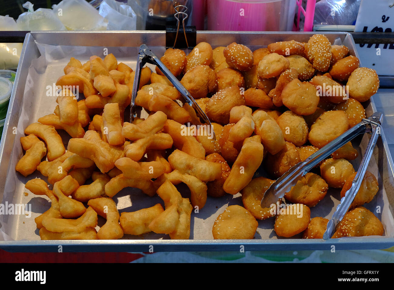 Deep fried dough sticks ,breakfast thai style Stock Photo - Alamy