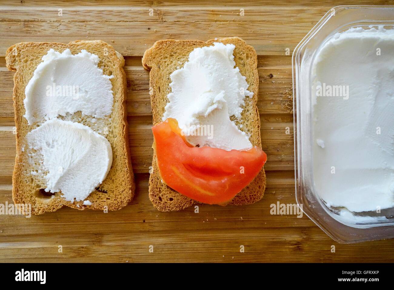 Greek Cuisine. Sheep and Goat Butter (STAKA) on Wheat Rusks Stock Photo ...