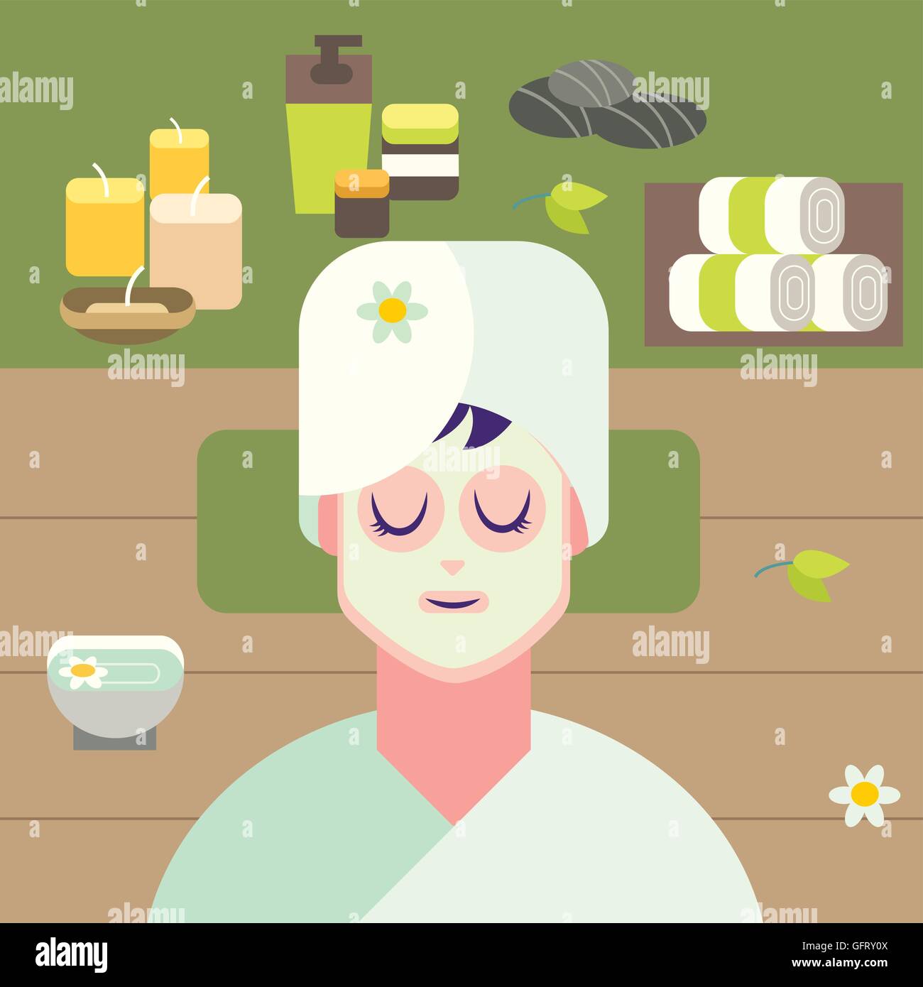 Spa cartoon Stock Vector Images - Alamy