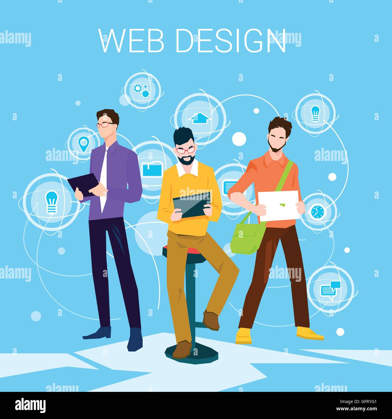 Web Designer Business People Team Working Stock Vector Image & Art - Alamy