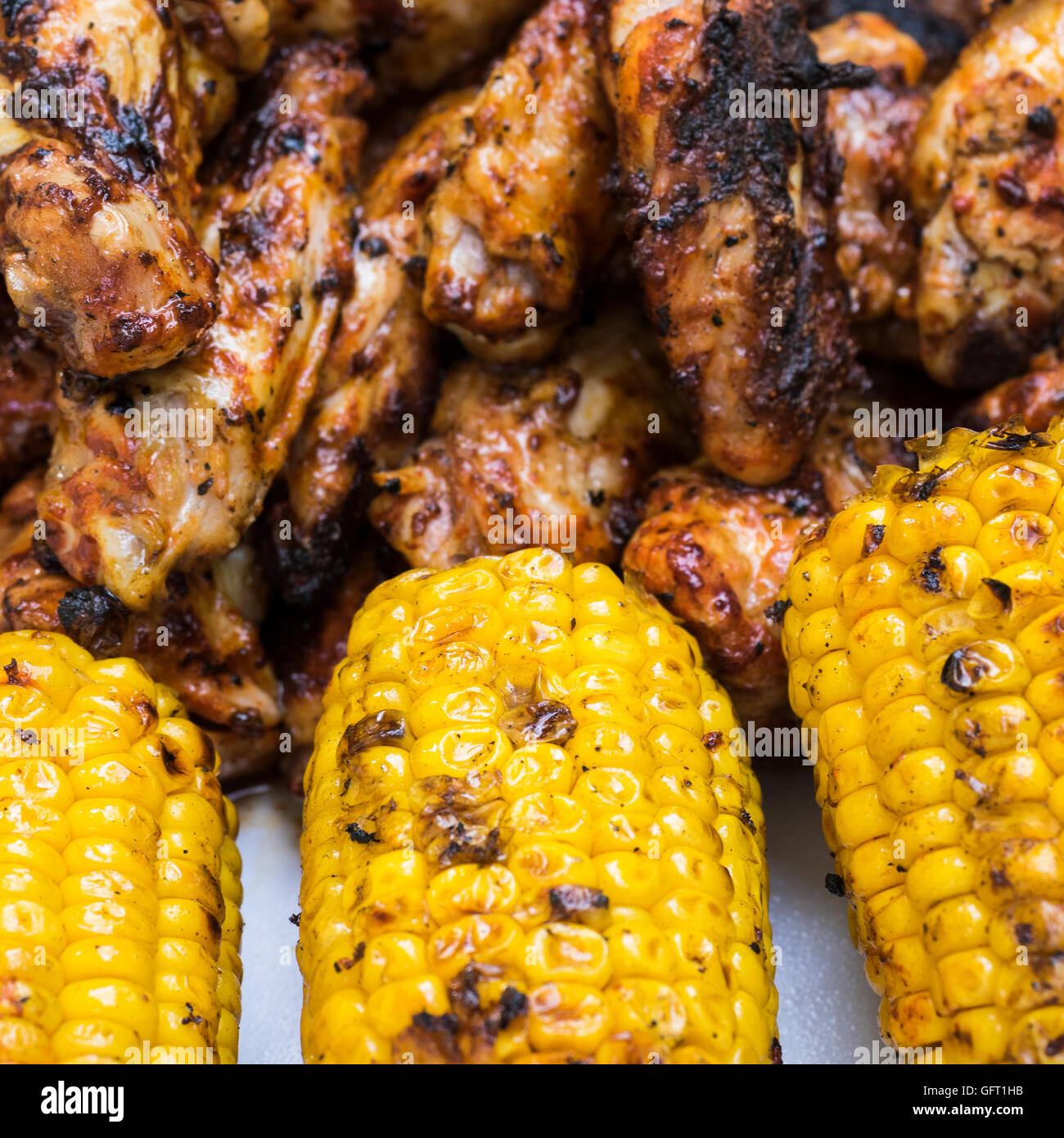 Corn and Chicken Stock Photo - Alamy
