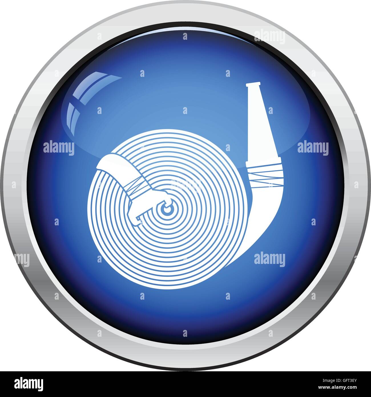 Fire hose icon. Glossy button design. Vector illustration Stock Vector ... Fire hose icon. Glossy button design. Vector illustration Stock Vector ...