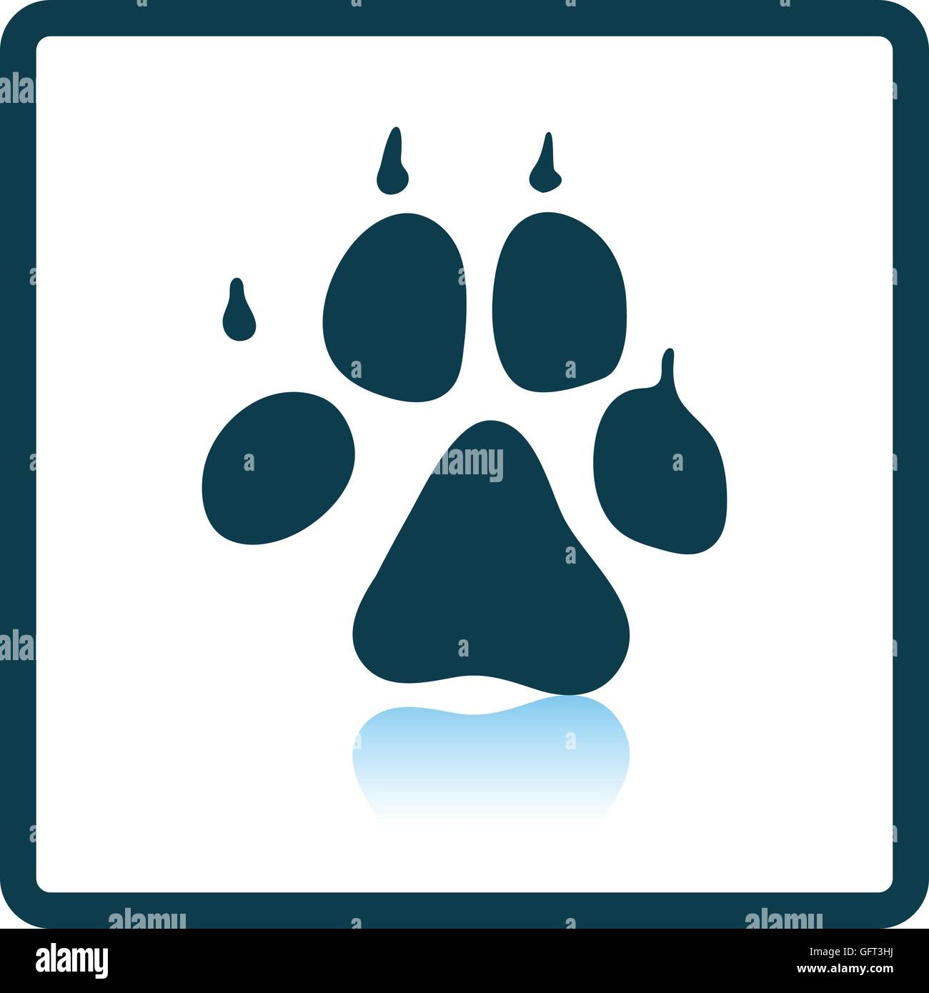 Dog trail icon. Shadow reflection design. Vector illustration Stock ...