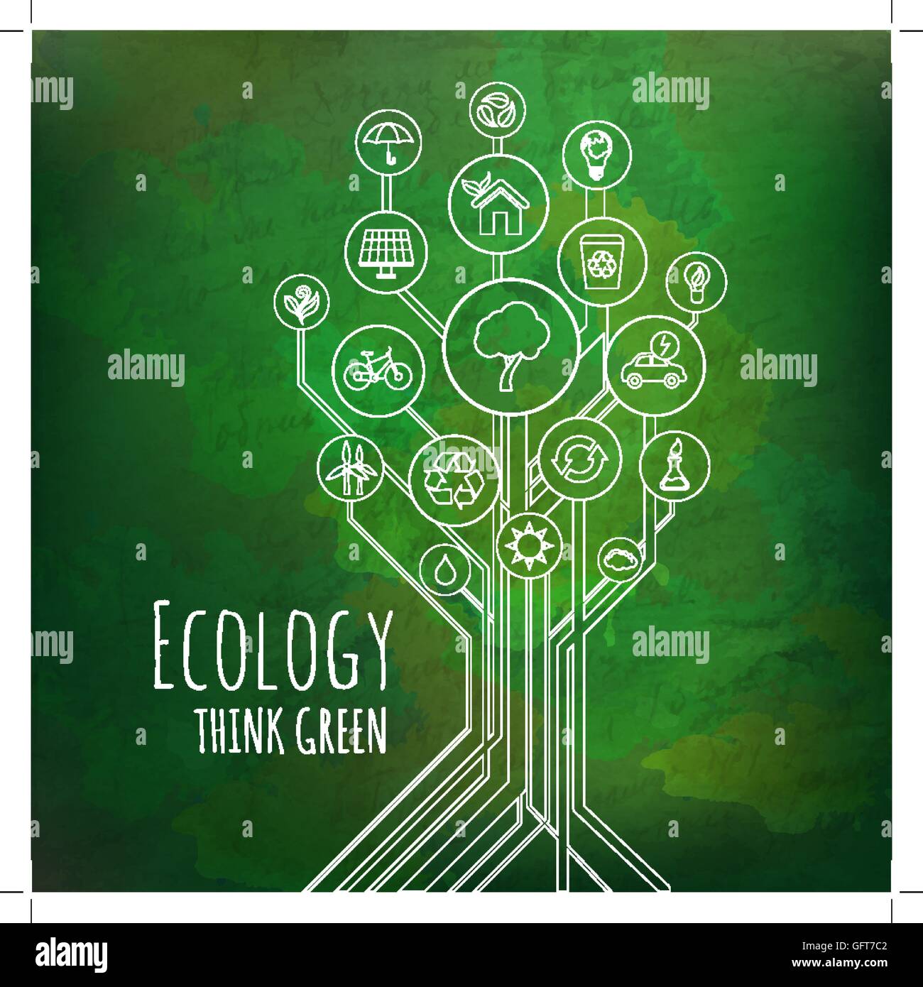 Ecology Infographic. Think Green Stock Vector Image & Art - Alamy