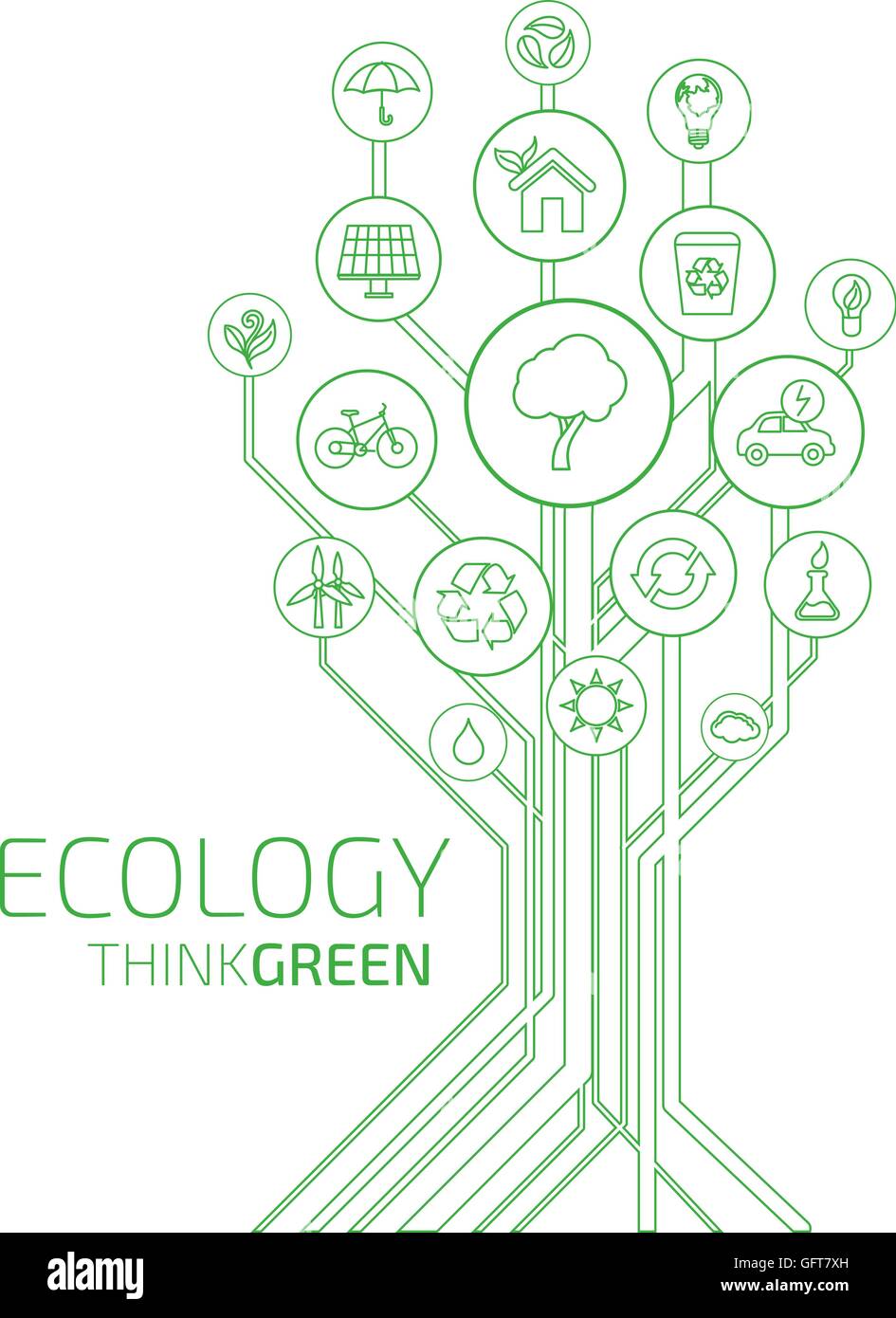 Ecology Infographic. Think Green Stock Vector Image & Art - Alamy