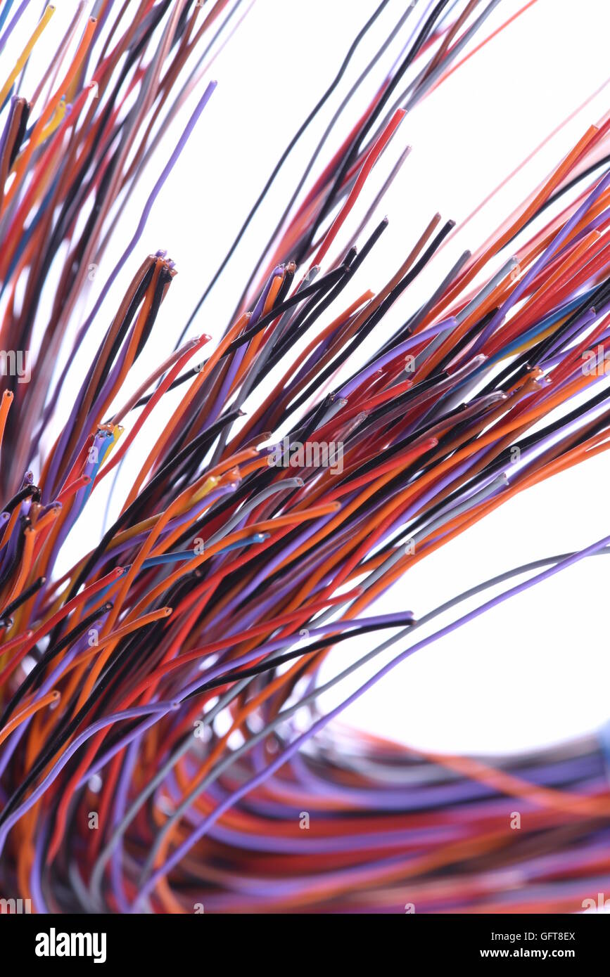 Network cables and wires, concept of data transmission Stock Photo - Alamy