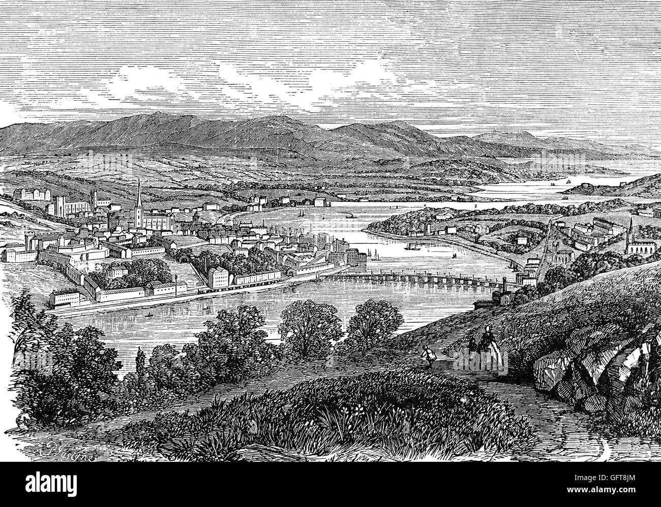 Port history bridge Black and White Stock Photos & Images - Alamy