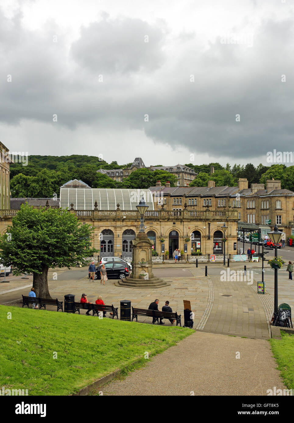The baths at Buxton, a beautiful Spa town in the Derbyshire Peak ...