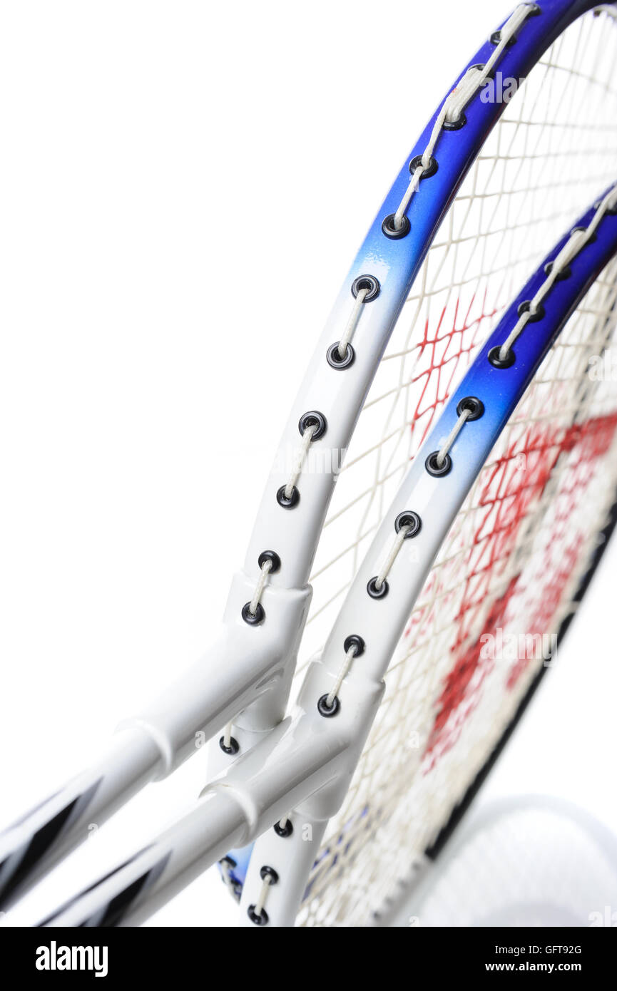 abstract badminton racket on white background Stock Photo - Alamy