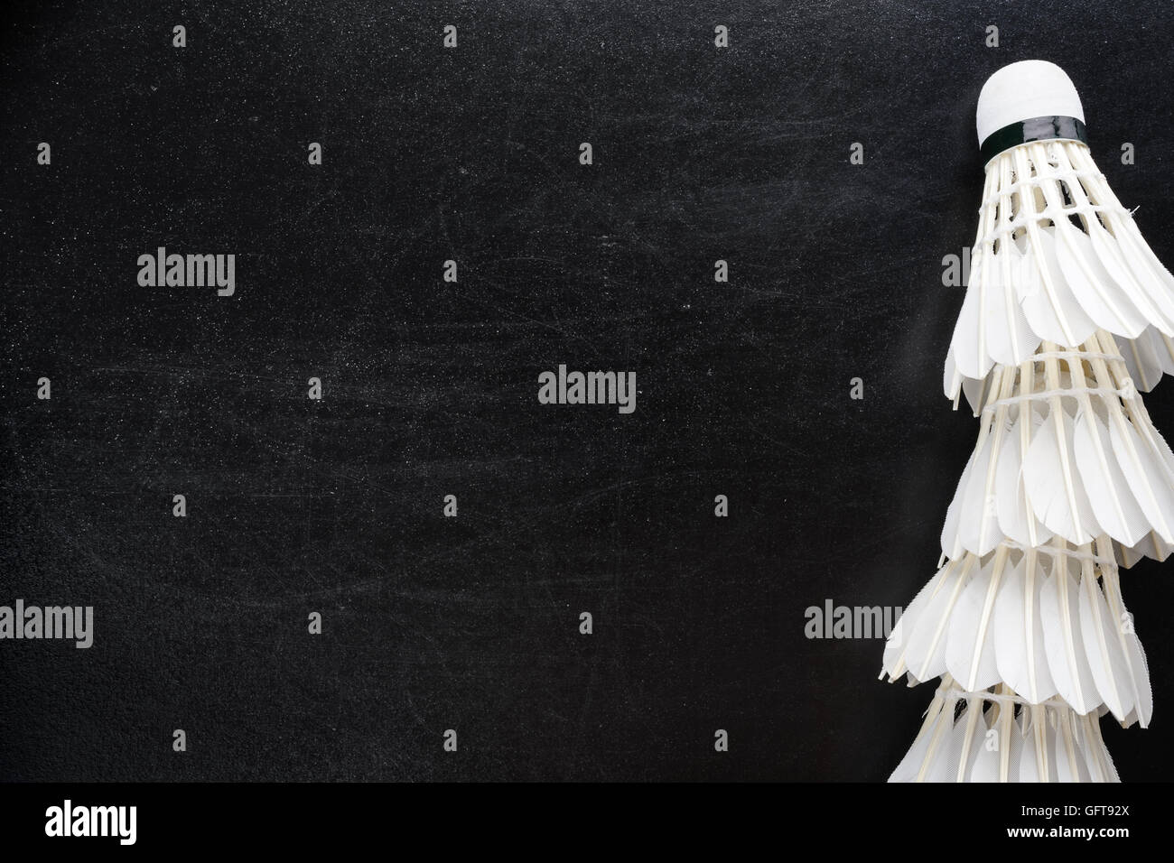 black board background with shuttlecocks Stock Photo - Alamy
