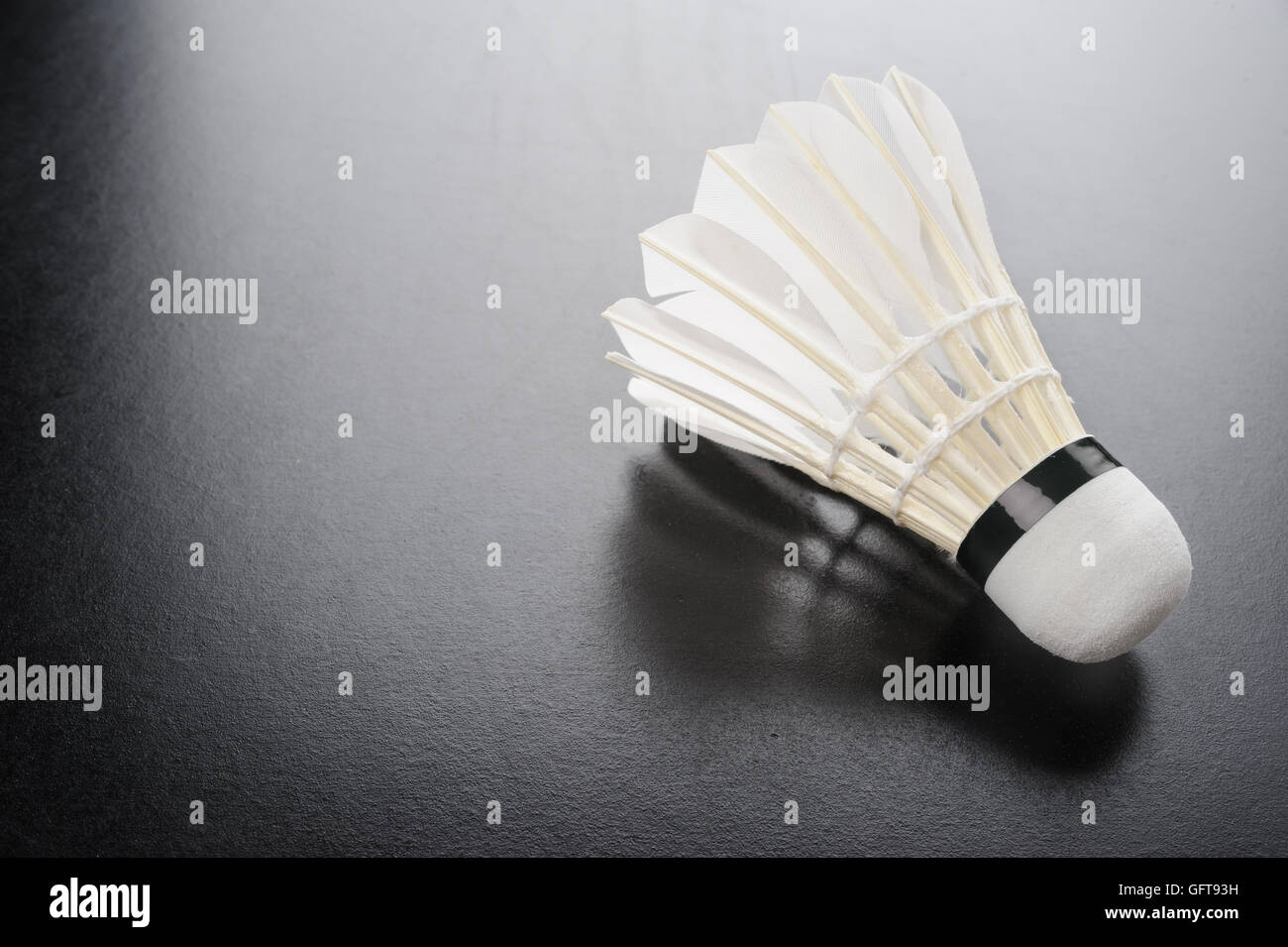 closeup shuttlecock isolated on black background Stock Photo - Alamy