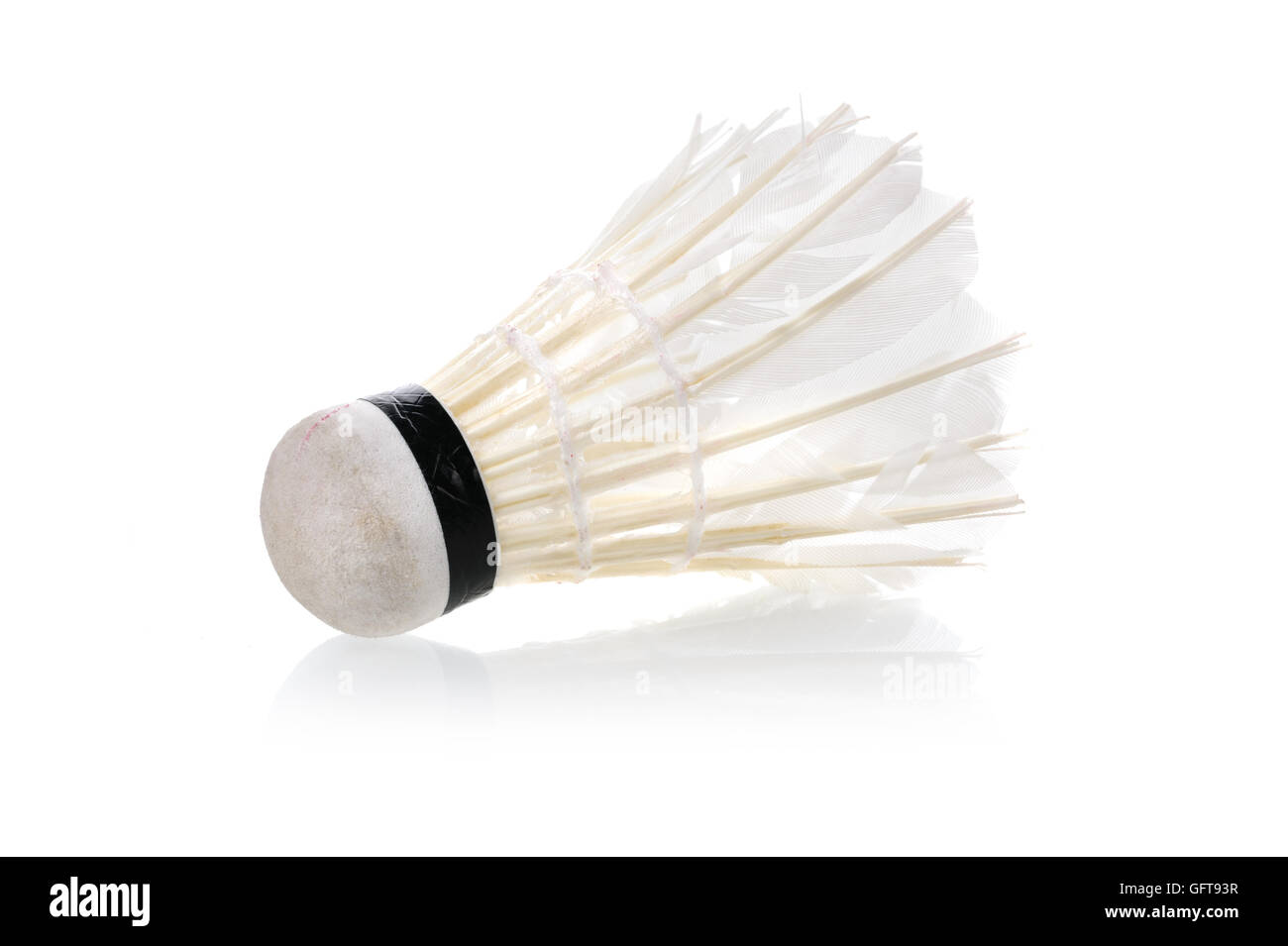 closeup old and dirty shuttlecock isolated on white background Stock ...