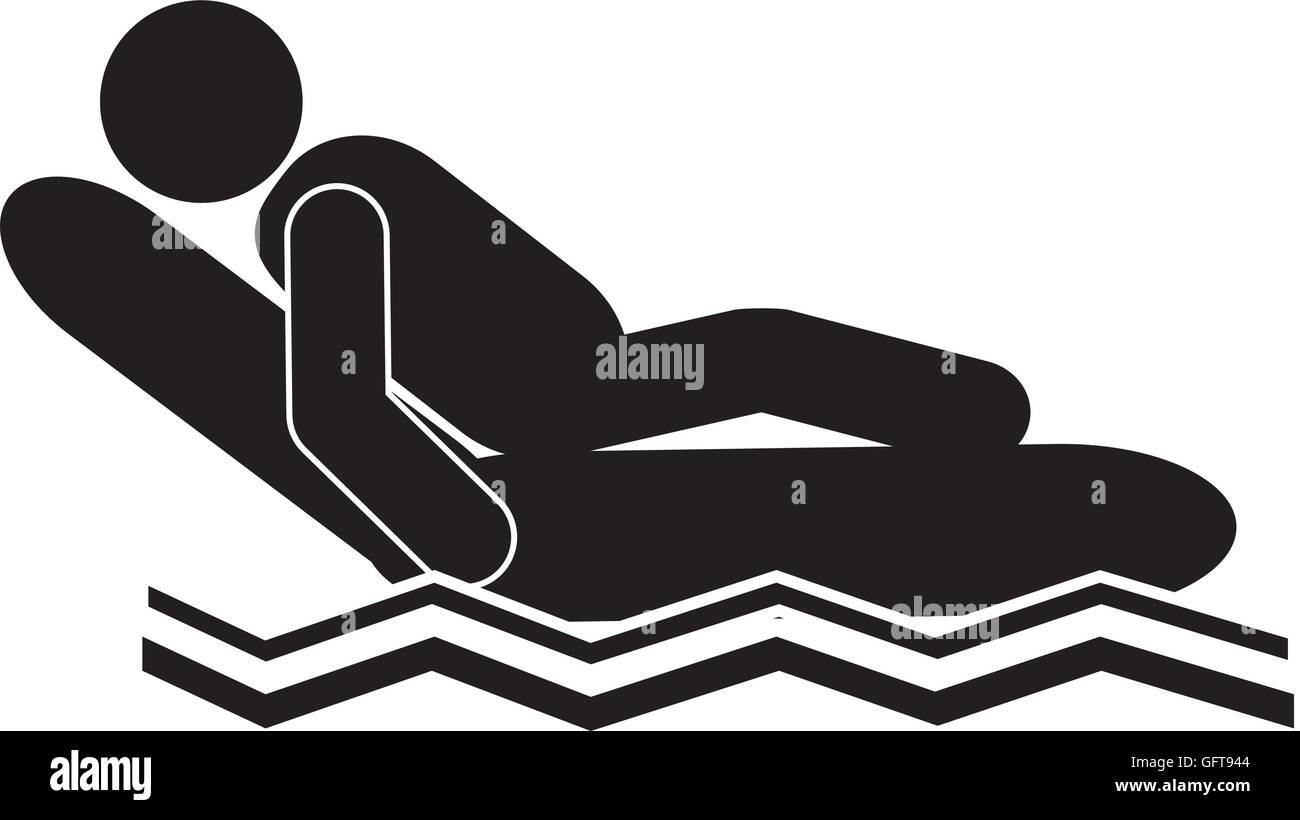 Person On Pool Float Icon Stock Vector Image And Art Alamy