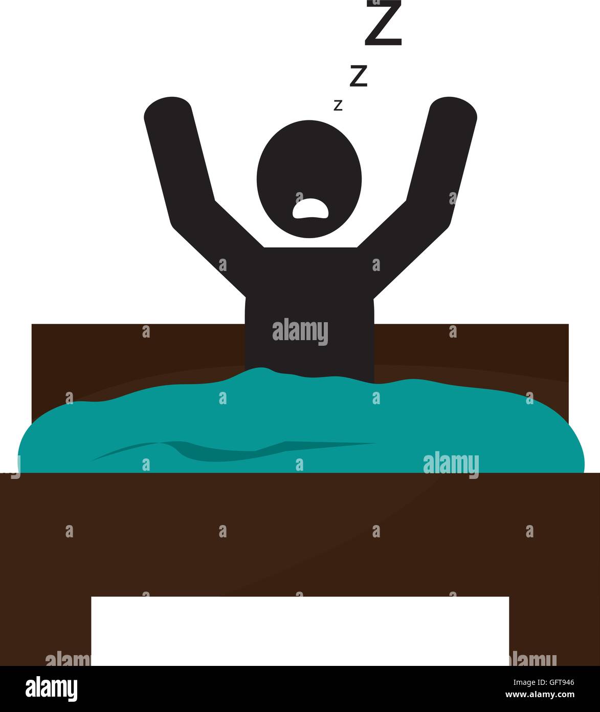 person sleeping in bed icon Stock Vector Image & Art - Alamy