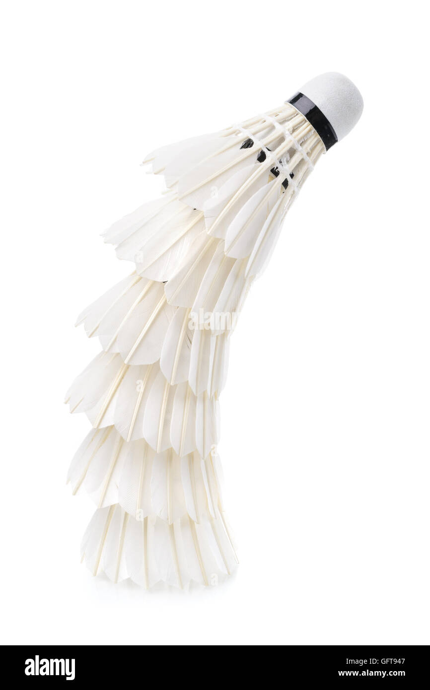 closeup shuttlecocks isolated on white background Stock Photo - Alamy