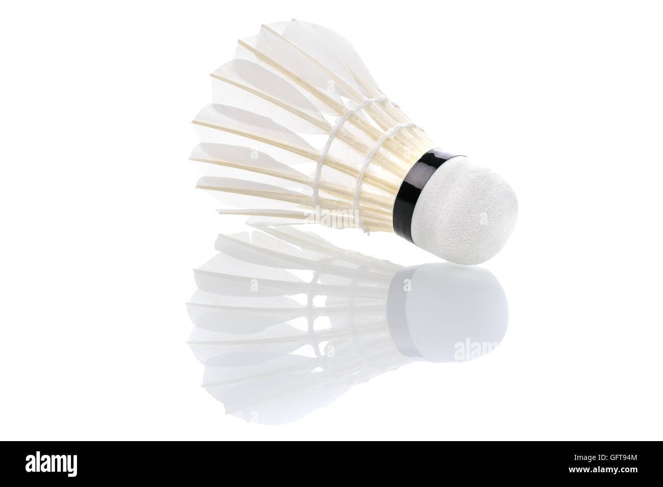 closeup shuttlecock isolated on white background Stock Photo - Alamy