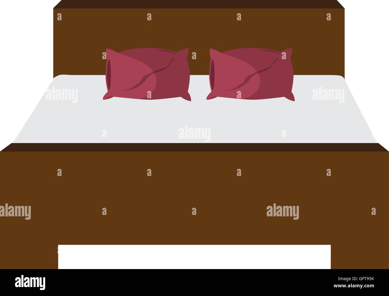 Double twin bed Stock Vector Images - Alamy