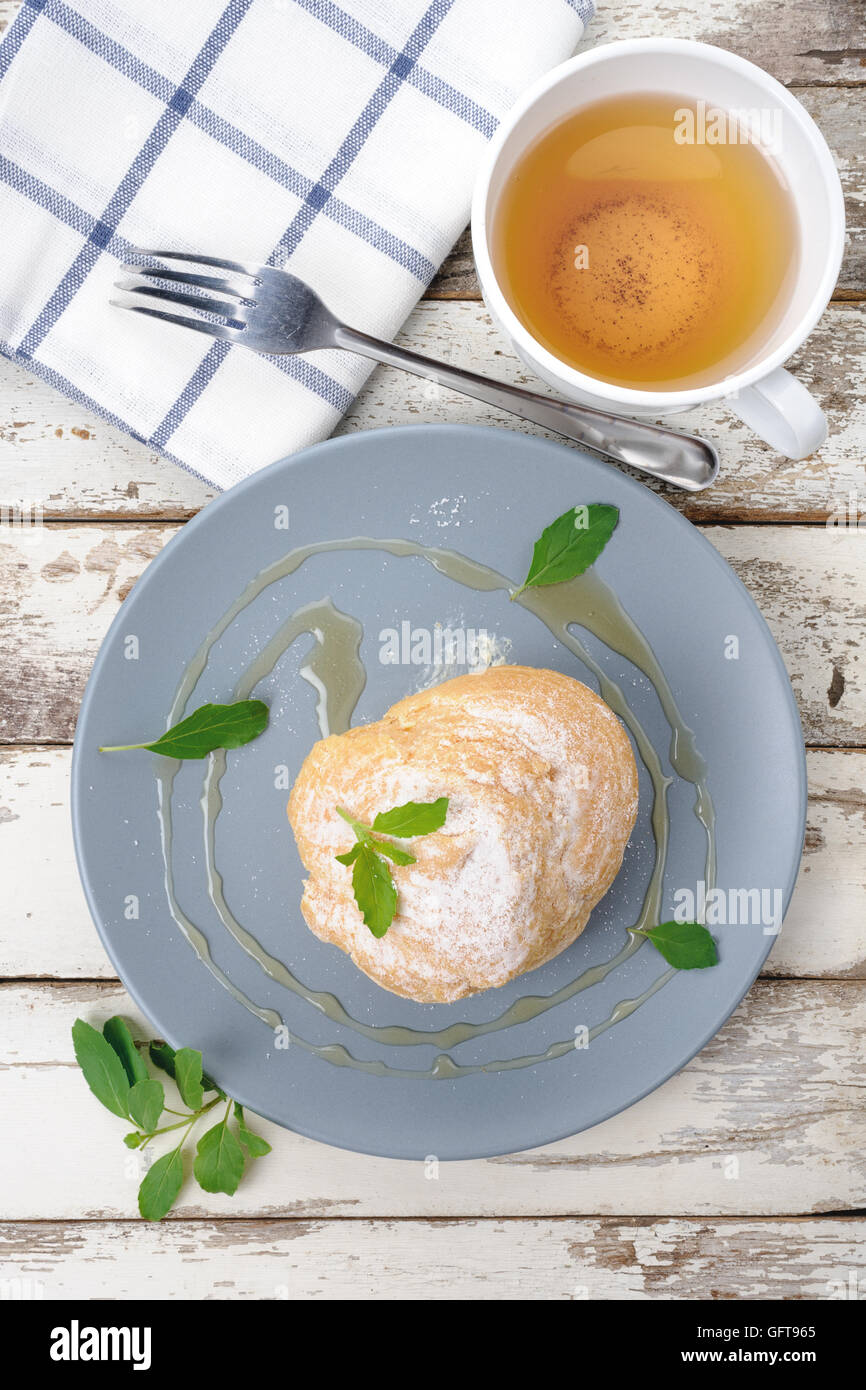 closeup fresh and delicious choux cream Stock Photo - Alamy