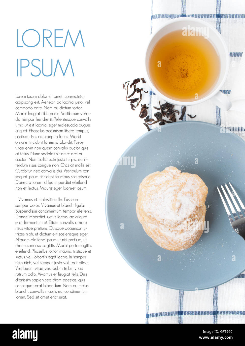 fresh and delicious choux cream template Stock Photo - Alamy