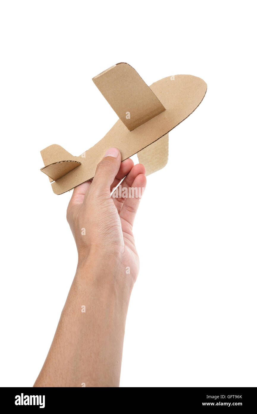 Hand paper plane on Cut Out Stock Images & Pictures - Alamy