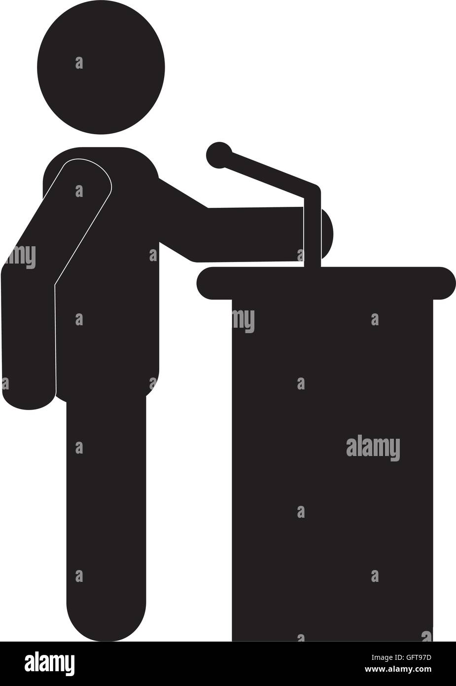 Person giving speech to group Stock Vector Images - Alamy