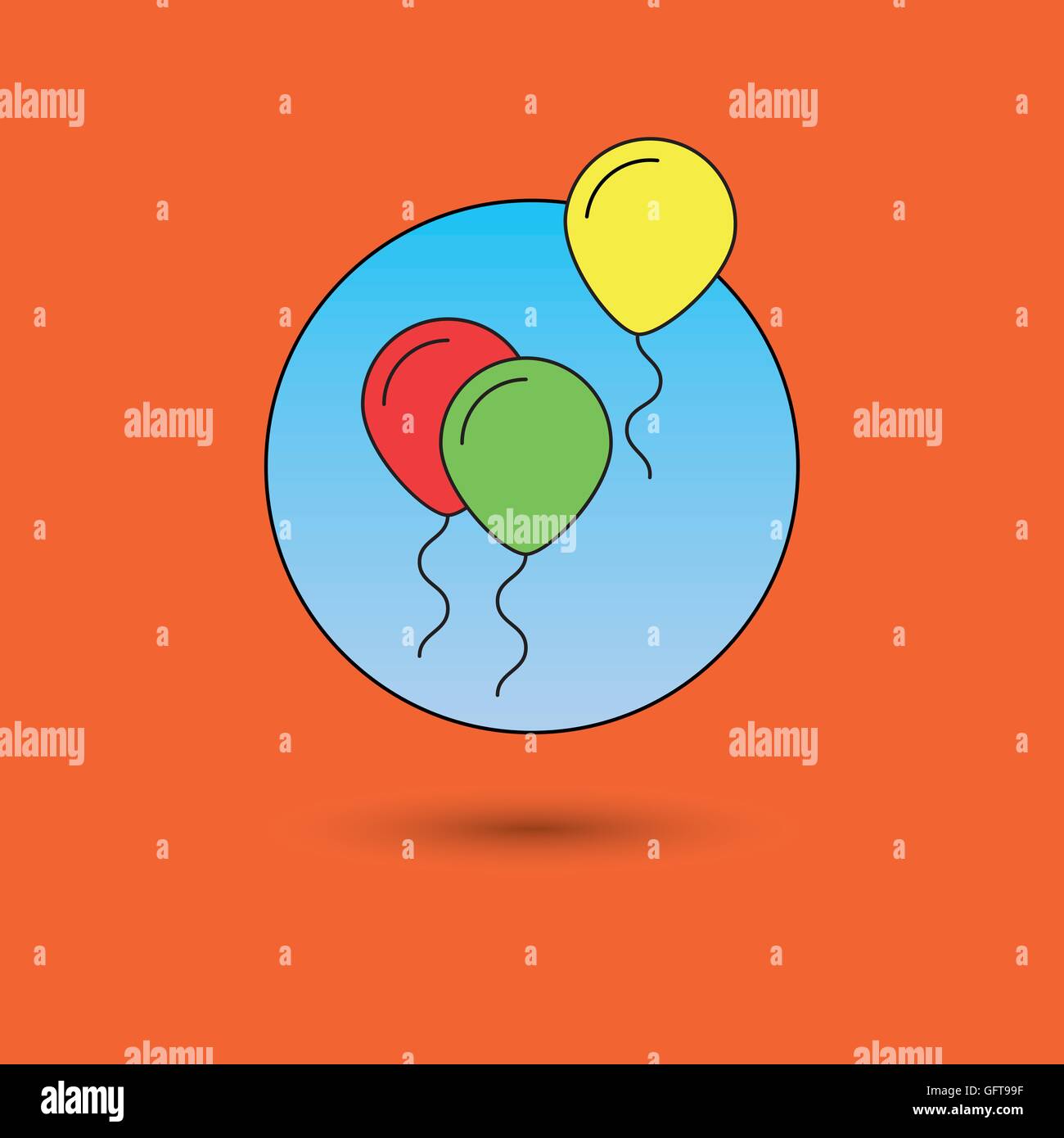 Three flying balloons Stock Vector Images - Alamy