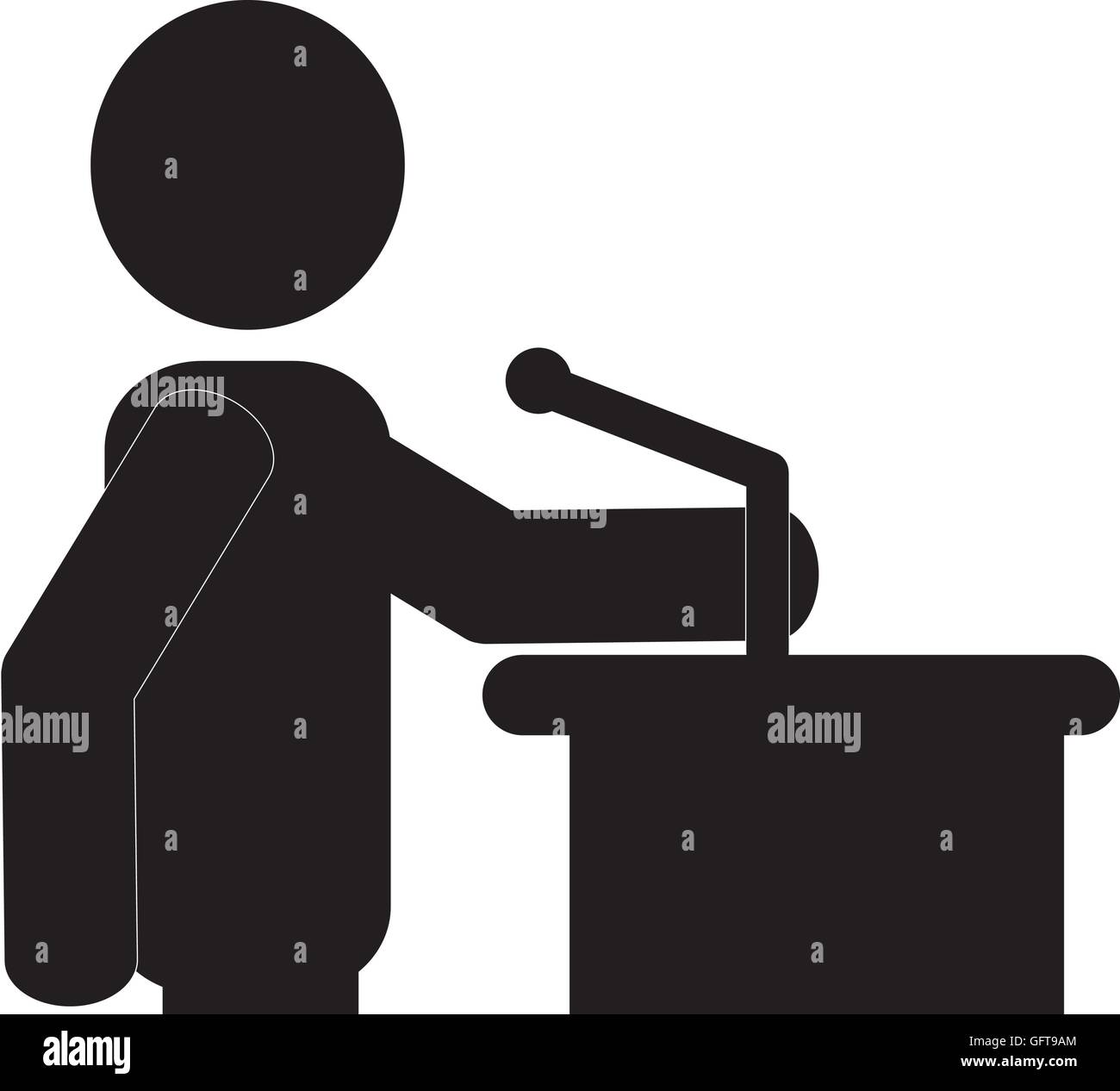 businessman giving speech icon Stock Vector Image & Art - Alamy