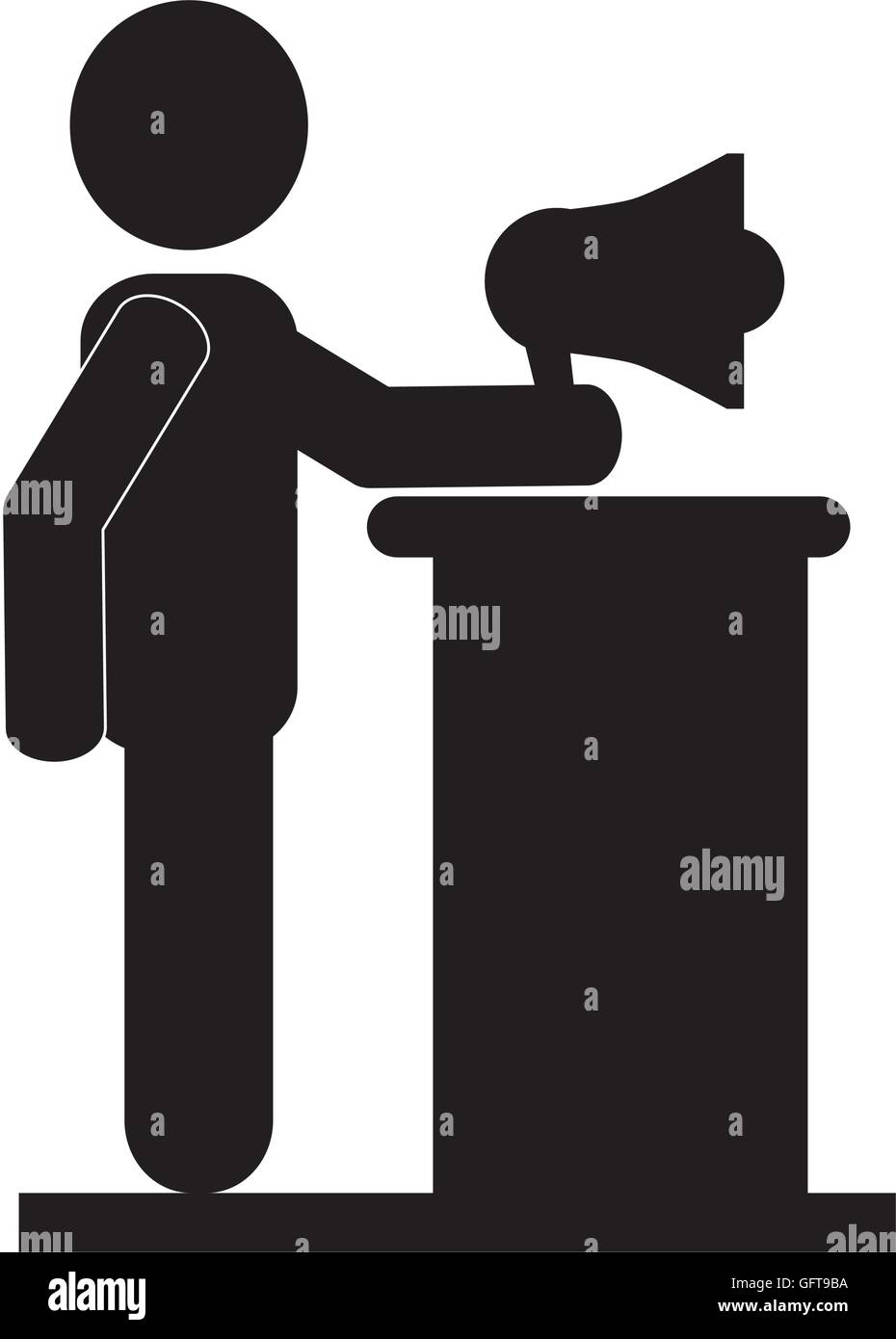 businessman with megaphone icon Stock Vector Image & Art - Alamy