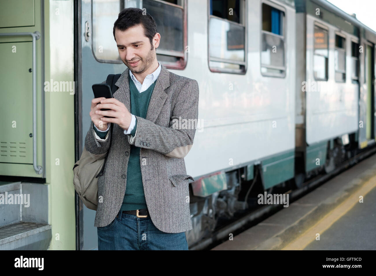 Train calling at station hi-res stock photography and images - Alamy
