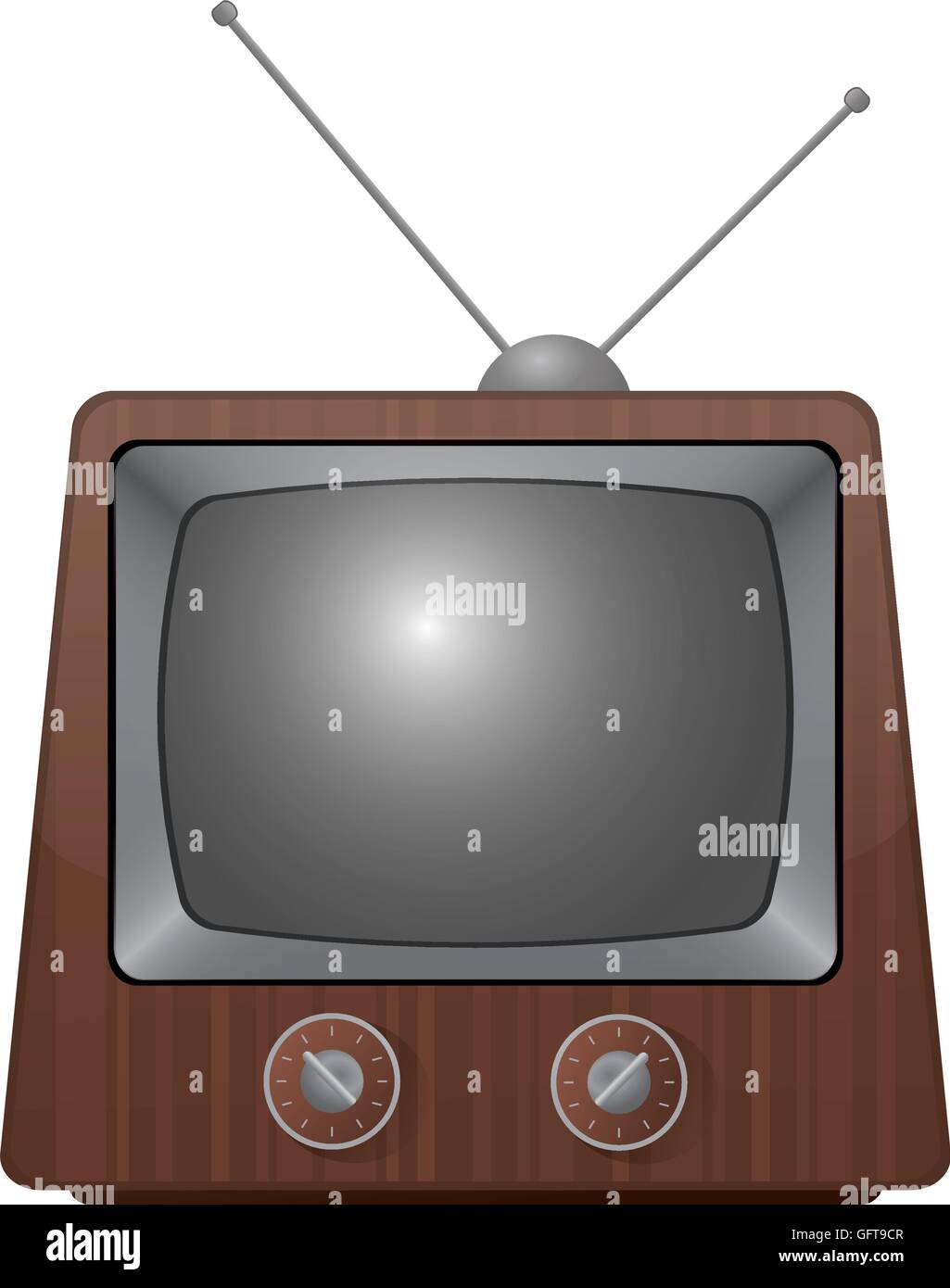 retro classic tv with antenna icon Stock Vector Image & Art - Alamy