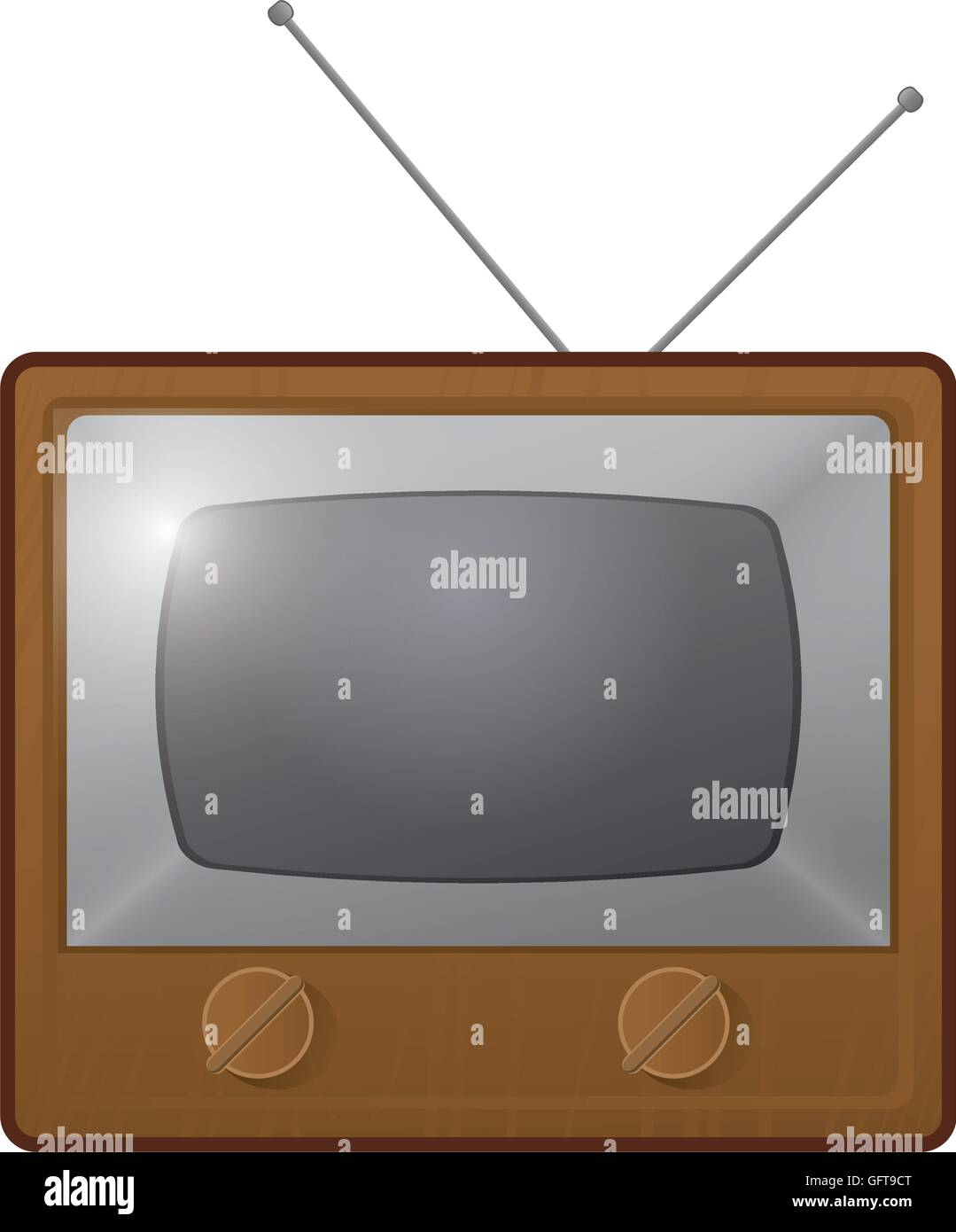 retro classic tv with antenna icon Stock Vector Image & Art - Alamy