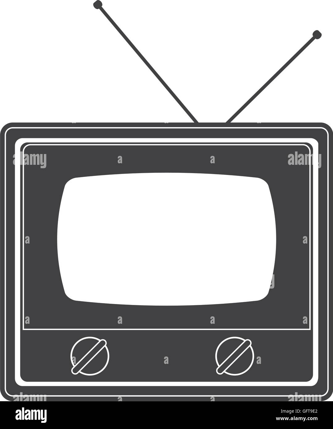 retro classic tv with antenna icon Stock Vector Image & Art - Alamy