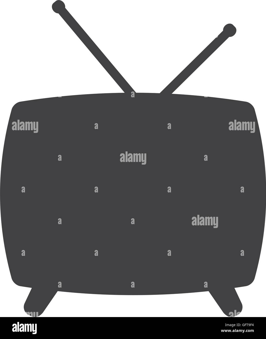 retro classic tv with antenna icon Stock Vector Image & Art - Alamy