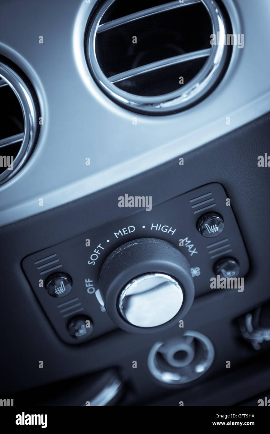 Close up shot of the air vent from a luxury car Stock Photo - Alamy