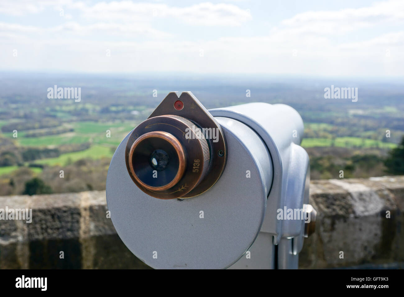 Telescope with a view Stock Photo - Alamy