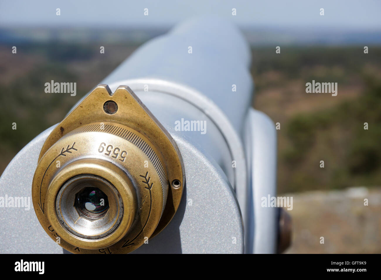Telescope with a view Stock Photo - Alamy