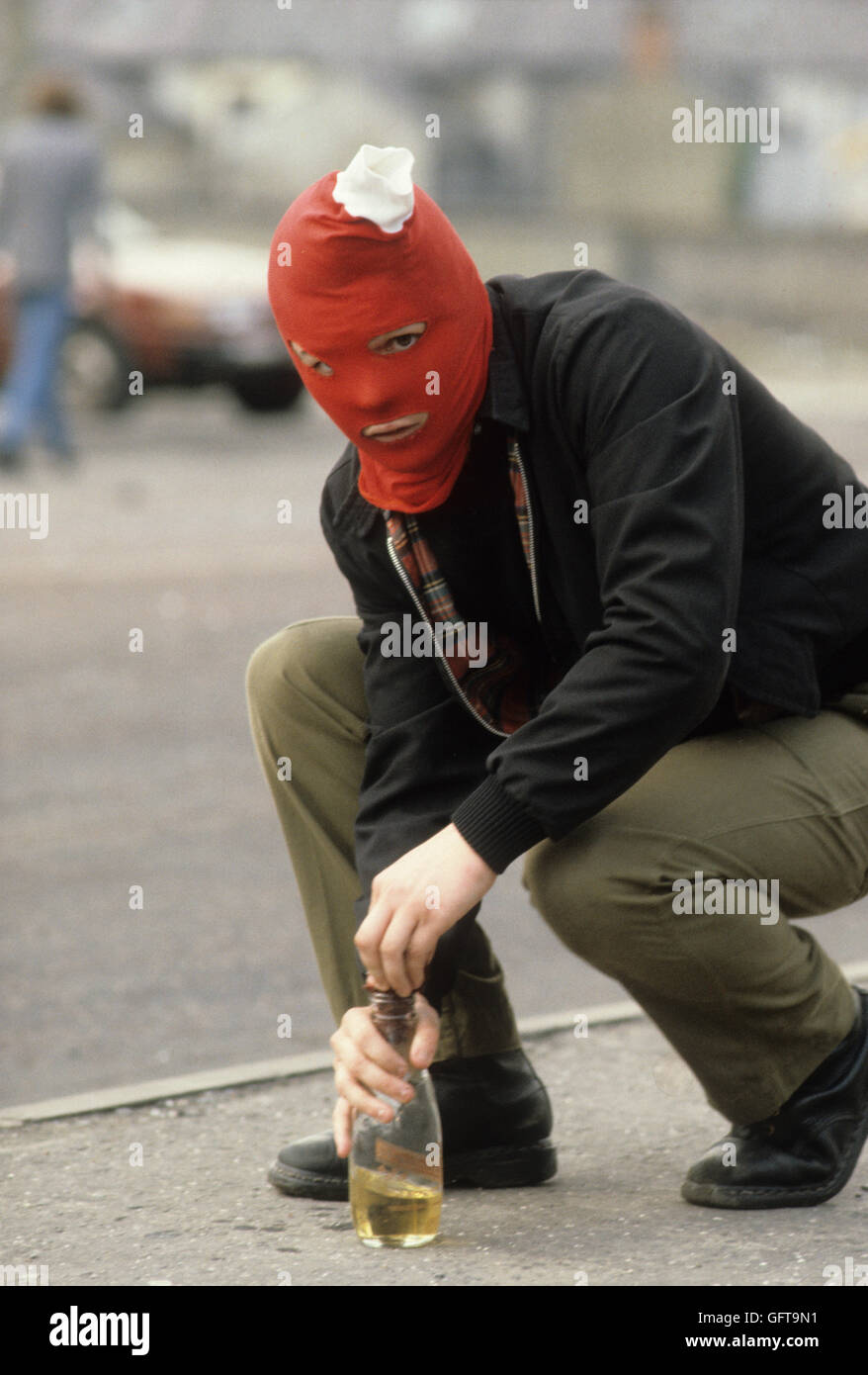 Riot Riots rioting Catholic youth IRA attacking the British army ...