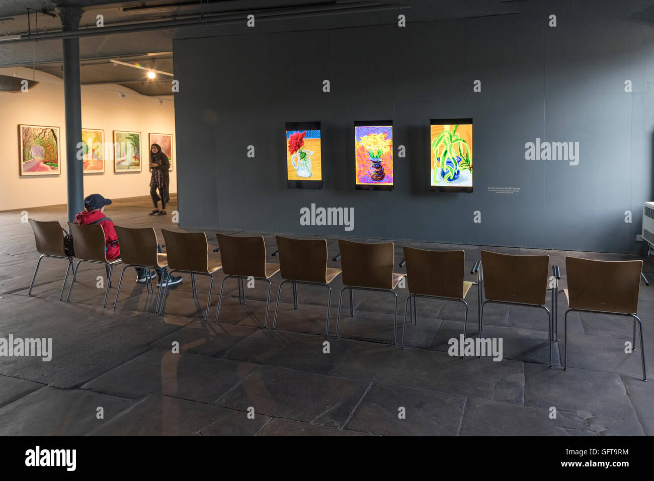 An interior of the Salt Gallery in Saltaire village, West Yorkshire ...
