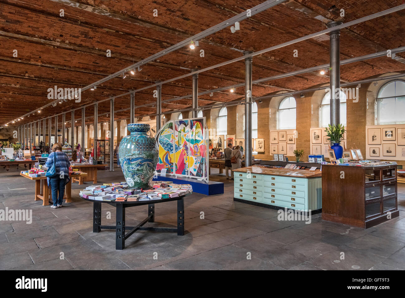 An interior of the Salt Gallery in Saltaire village, West Yorkshire ...