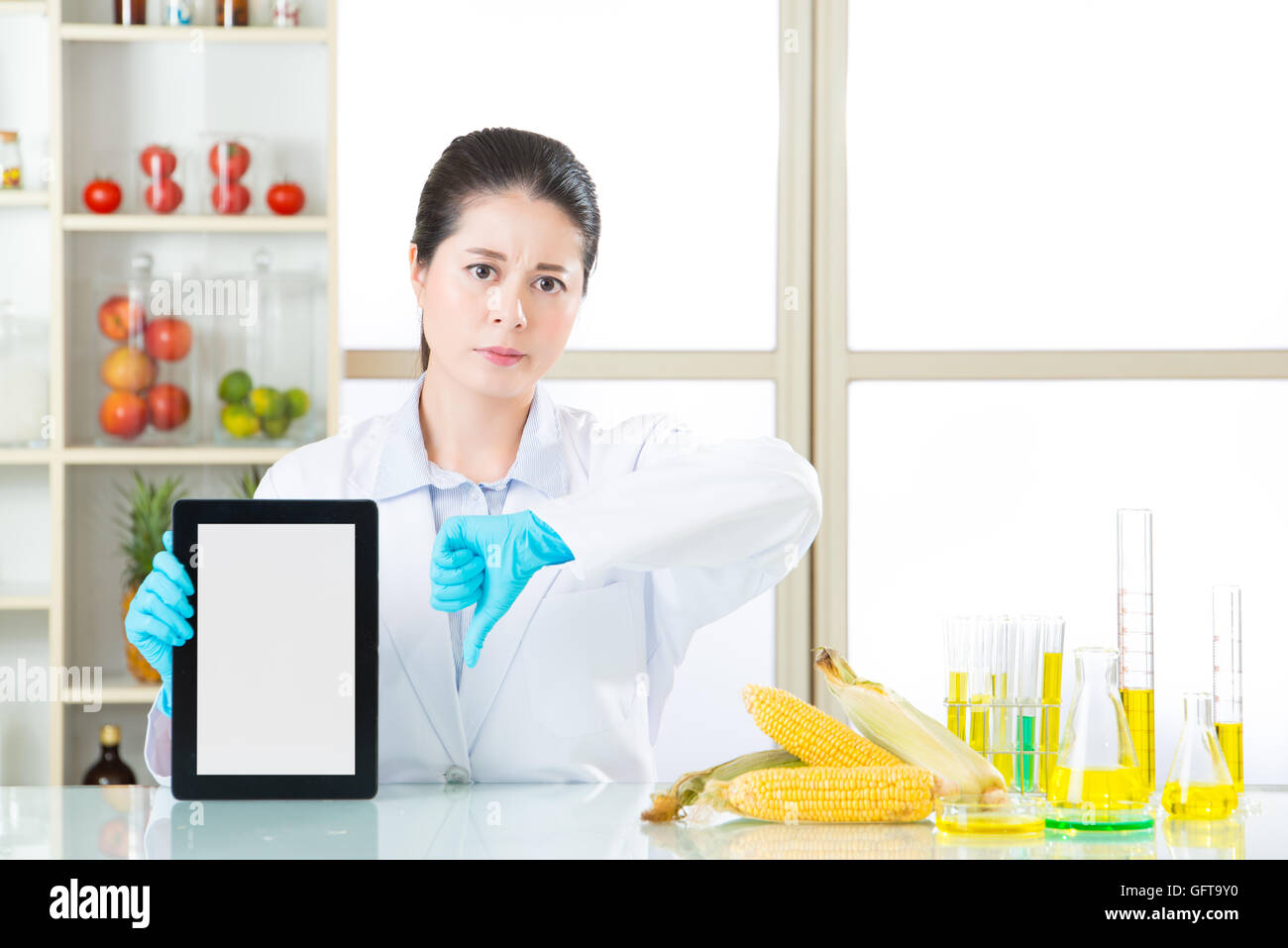 genetic modification food are bad for human health by digital tablet ...