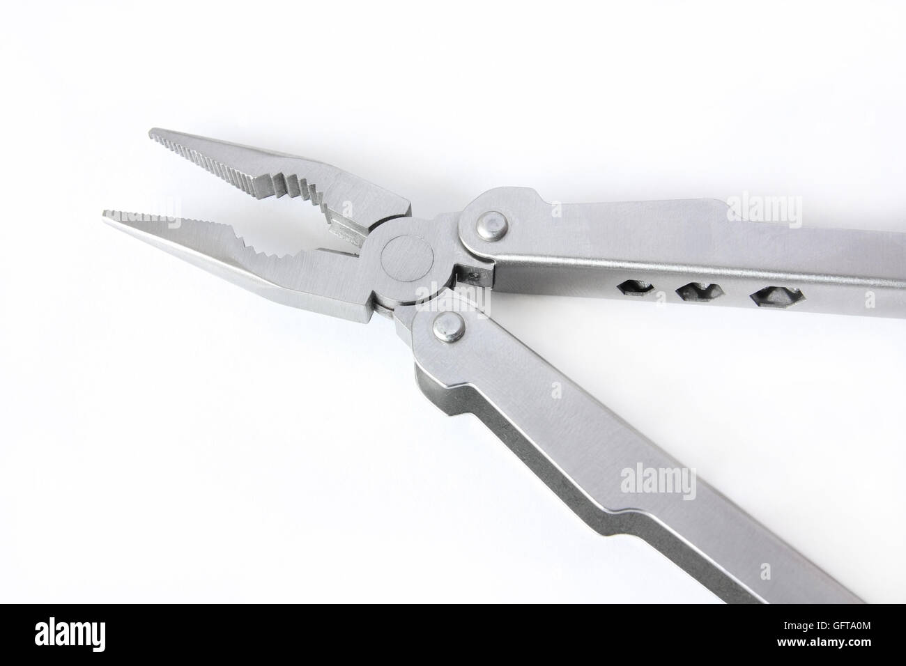 It shows the metal, steel plier on white background Stock Photo - Alamy