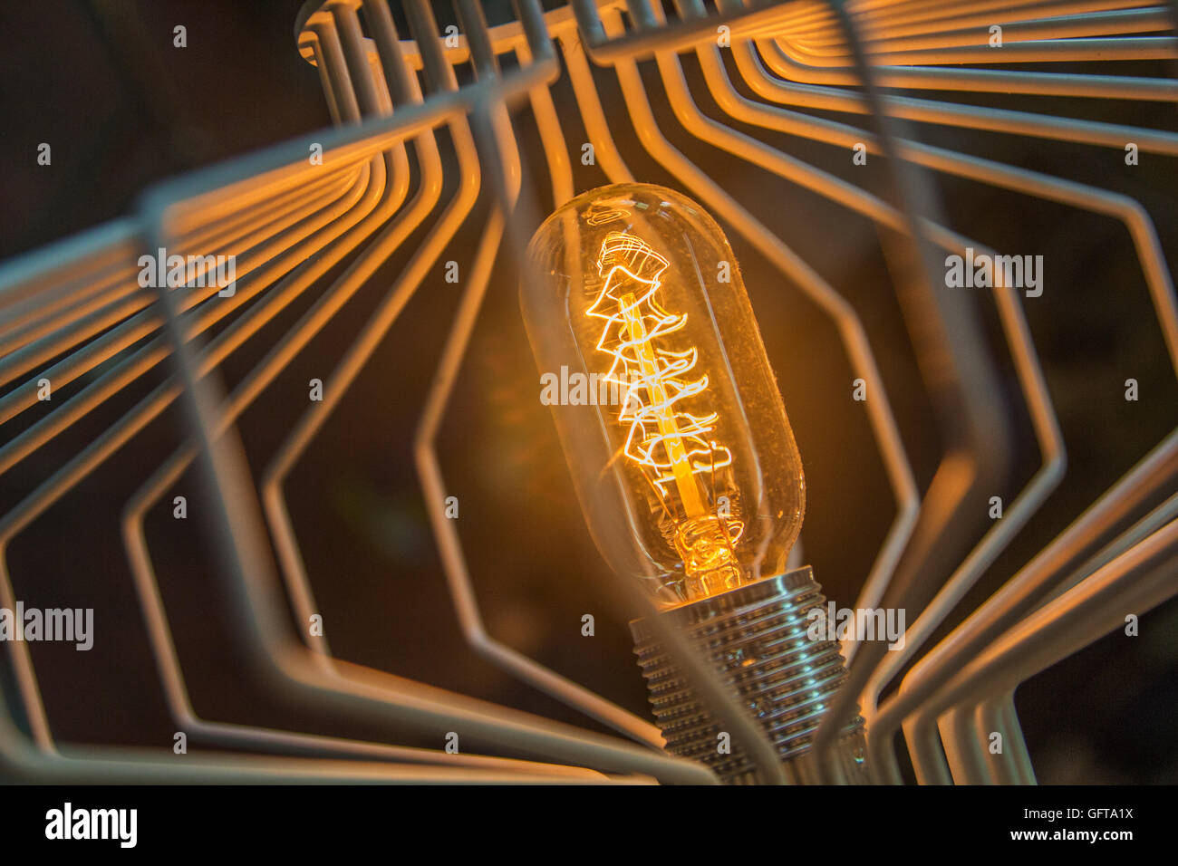 Artistic bulb Light with electric wires Stock Photo - Alamy
