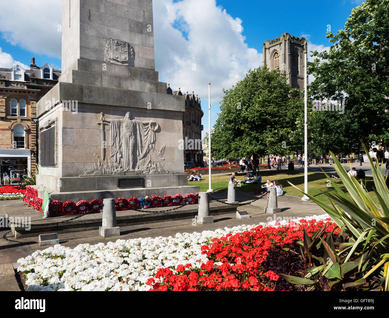 War Memorial and St Peters Church Harrogate North Yorkshire England ...