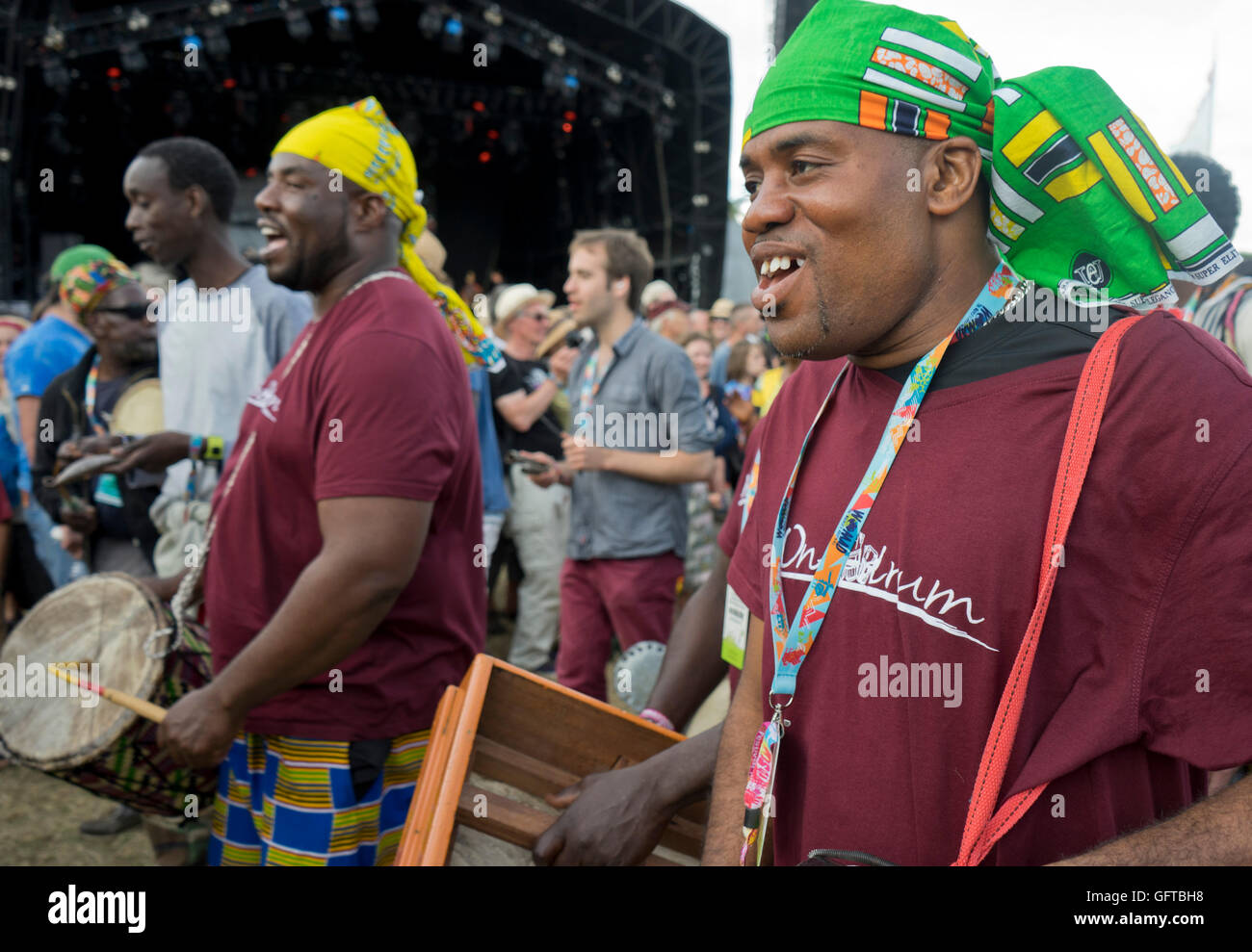 Musical procession at WOMAD 2016 World of Music Arts and Dance festival ...