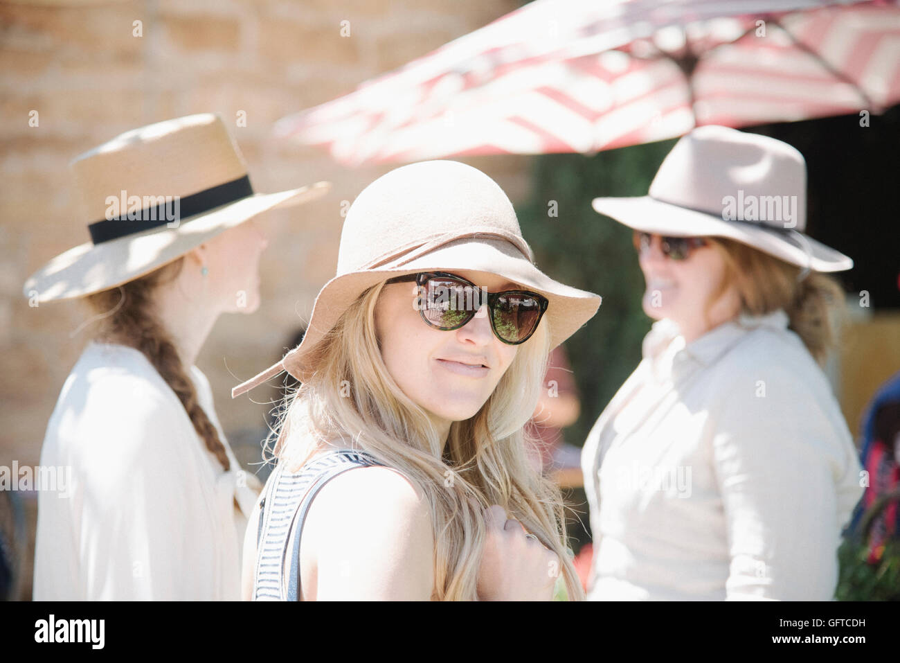 Three women hats hi-res stock photography and images - Alamy