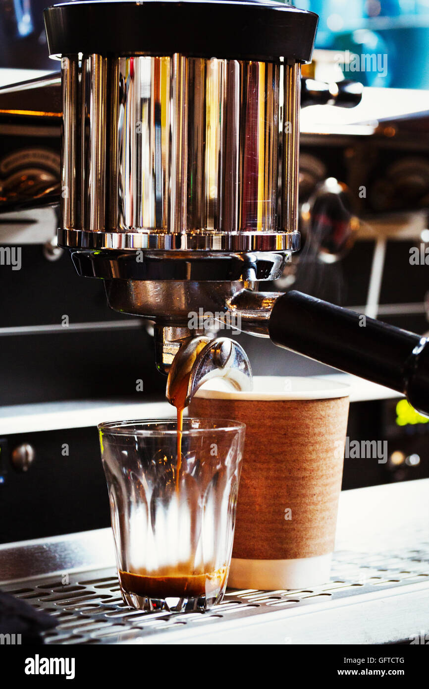 Coffee machine on counter hi-res stock photography and images - Alamy