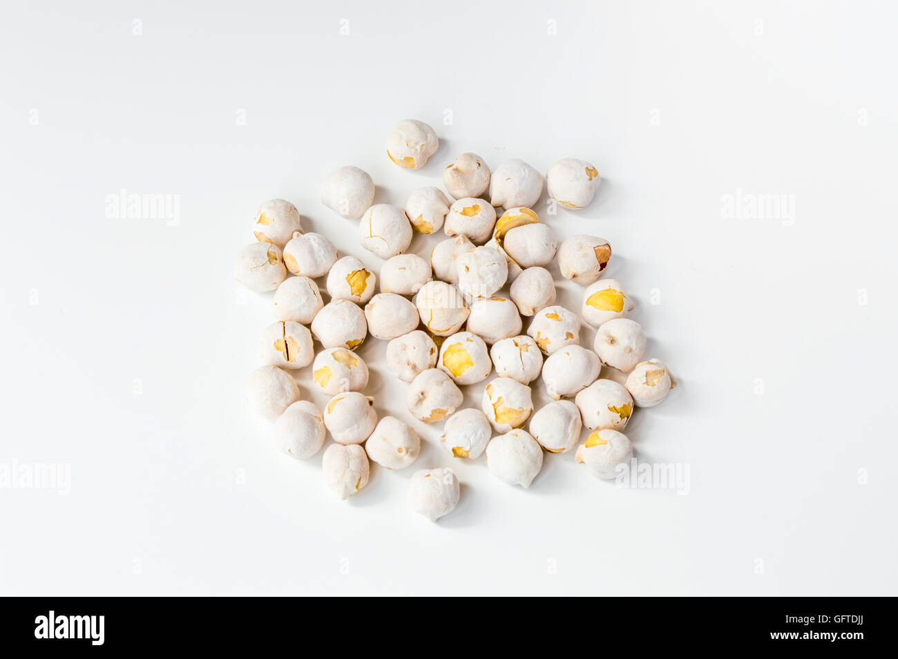 White chickpeas isolated on white background Stock Photo - Alamy